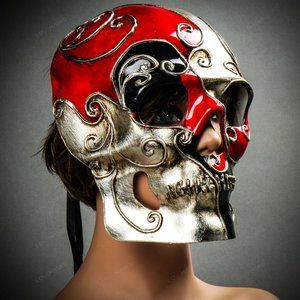 ILOVEMASKS | Accessories | Venetian Full Face Skull Halloween Mask ...